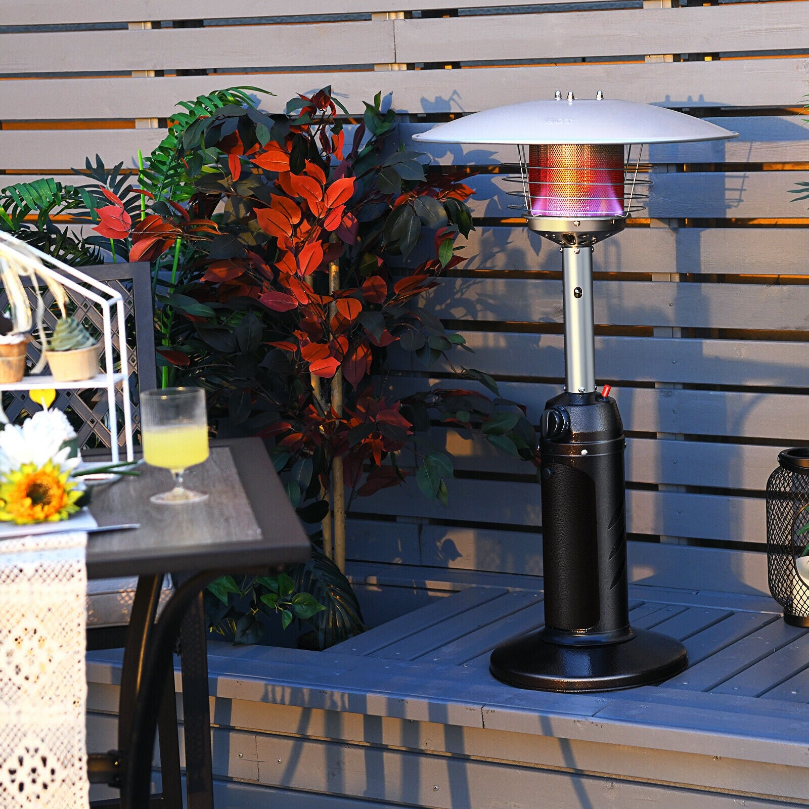 11 000 BTU Portable Tabletop Propane Patio Standing Heater – FirePits.Store